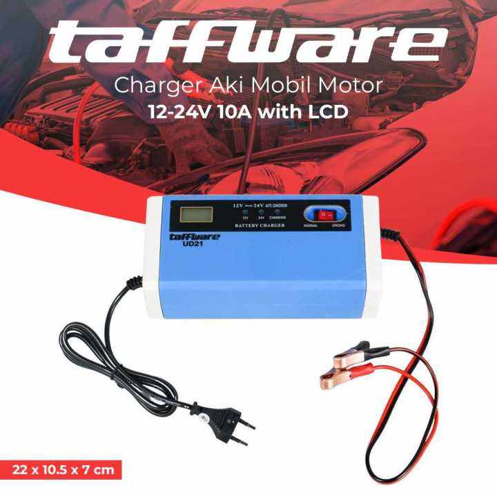 Charge Aki 12V Otomatis / Charger Aki Mobil Motor Lead Acid 12-24V 10A ...