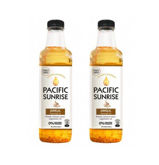 Pacific Sunrise Garlic Flavored Vegetable Oil PET 500ml - Pack of 2 | Lazada PH