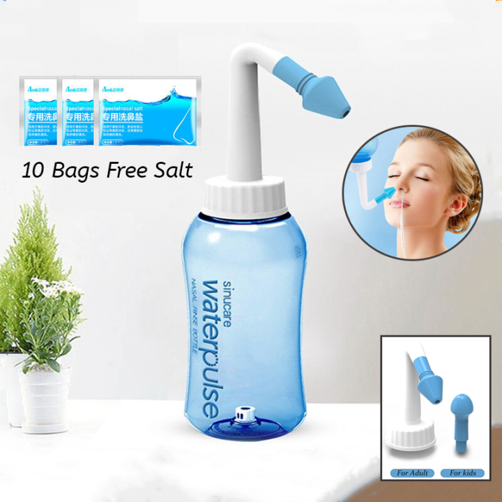 [🔥Local stock ] Eliseo 300ml Water pulse Nasal Wash Neti Pot Nose ...