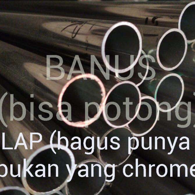 PIPA 3" INCH STAINLESS TEBAL 1,5 MM PANJANG 1 METER KILAP ORNAMEN ...