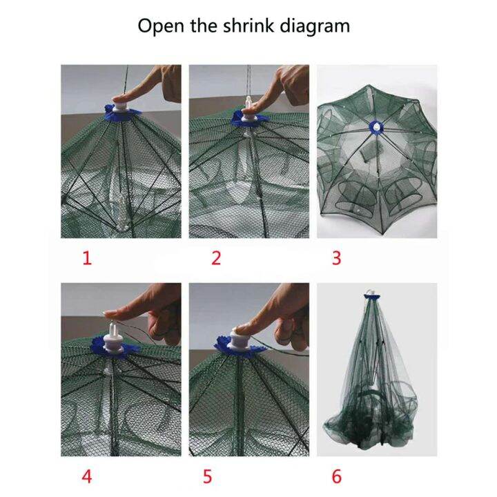 Spot parcel postBubu Ikan Jala Payung Udang Shrimp Crab Cage Fishnet ...