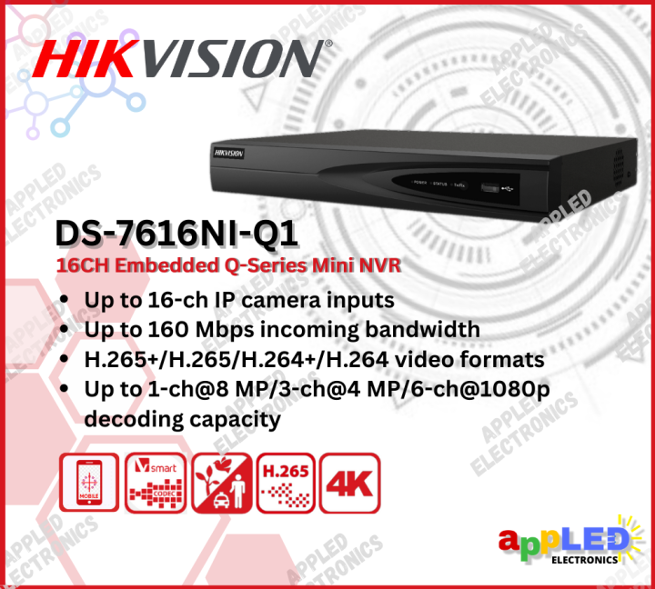 Hikvision DS-7616NI-Q1 16CH 1U 4K NVR | Lazada PH