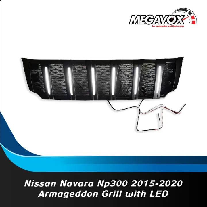 Nissan Navara Np300 2015-2020 Black with LED Armageddon Grill | Lazada PH