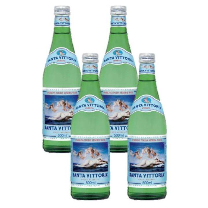 Santa Vittoria Sparkling Italian Mineral Water 500ml - Pack of 4 ...