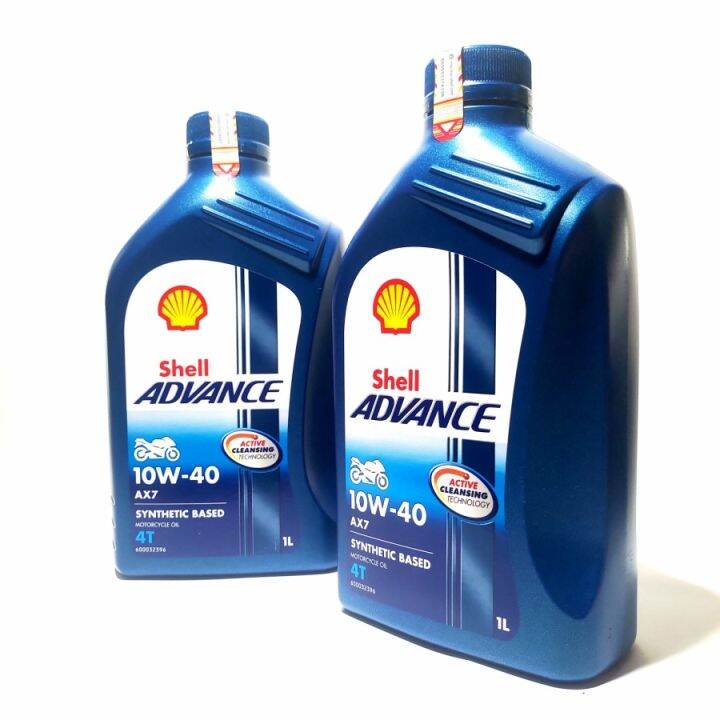 Oli Mesin Shell Advance BIRU AX7 4T SAE 10W-40 1000 ml 1 Liter AX 7 ...