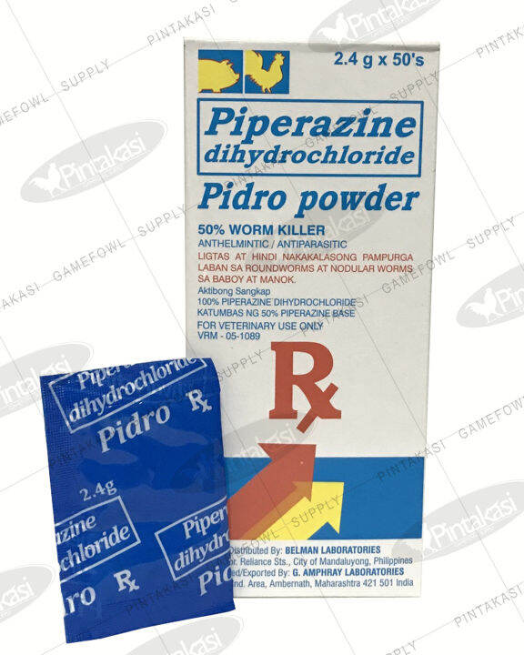 PINTAKASI 5 sachets Pidro 2.4g Powder Anthelmintic / Antiparasitic for ...