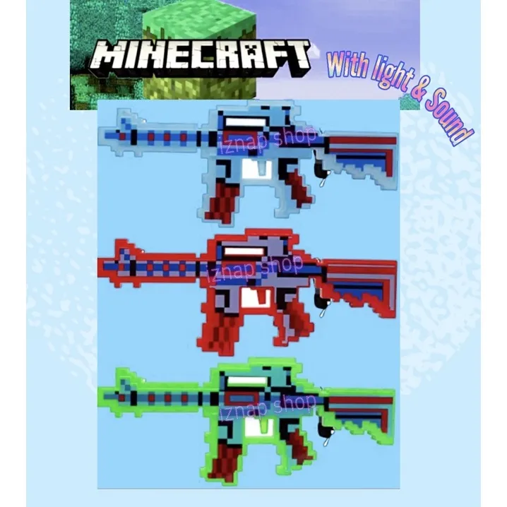 Minecraft Pixel Gun Toy with Light and Sound for kids | Lazada PH