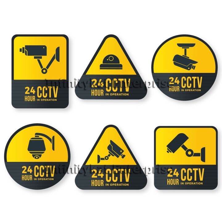 CCTV Warning Sign Sticker Security Camera Signage on 3M sticker ...