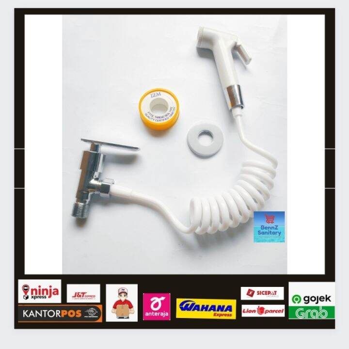 selang shower cebok kloset duduk full set paket hemat/selang toilet ...