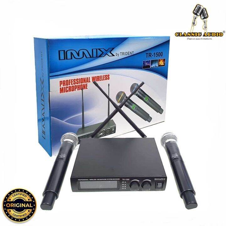 ORIGINAL IMIX by TRIDENT TR-1500 DUAL WIRELESS MICROPHONE | Lazada PH