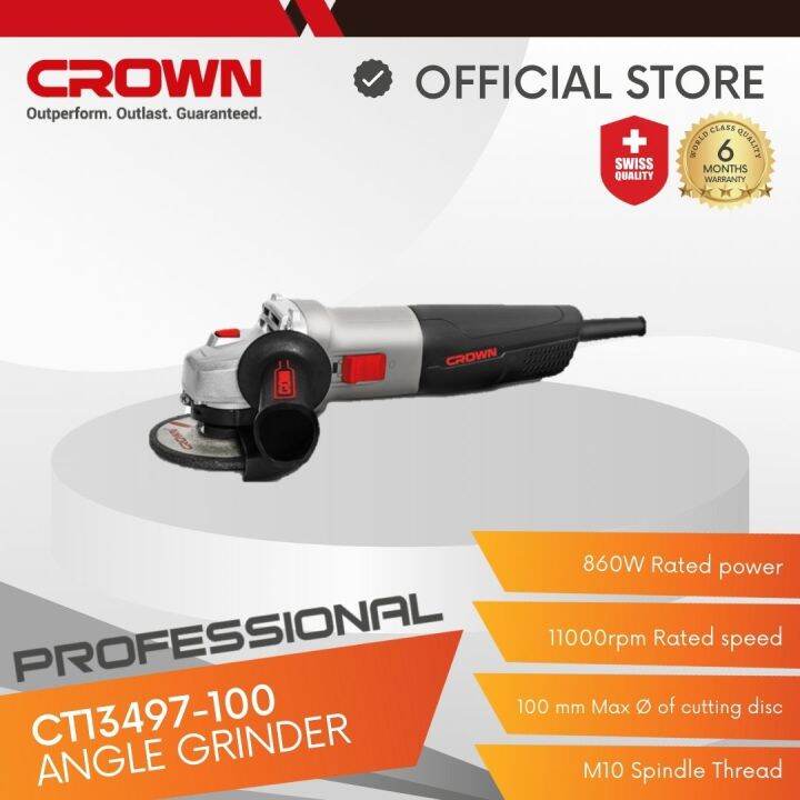 CROWN Angle Grinder 4" 720w / 100mm CT13497-100 | Lazada PH