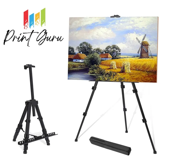 Adjustable and Foldable Metal Easel Stand with Carry Pouch / Telescopic ...