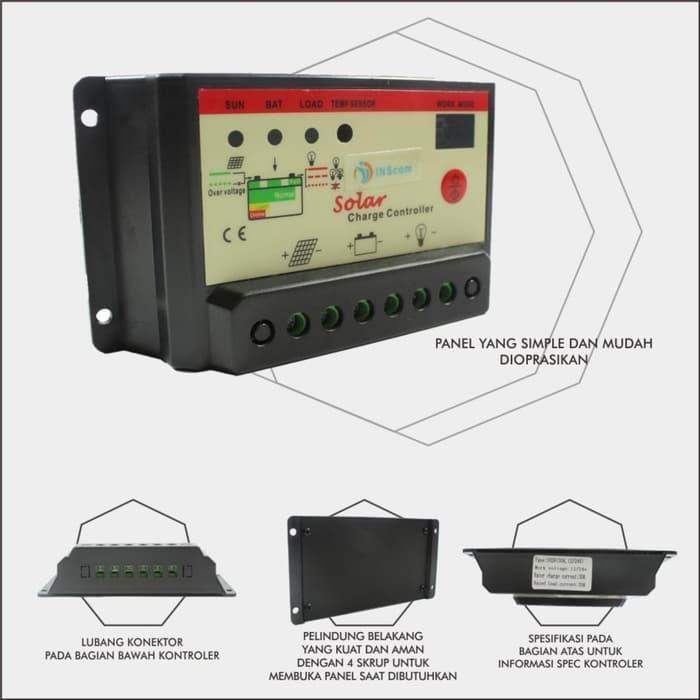 30A 12 V 24 V Panel Surya Kontroler Pengisi Daya Baterai Timer | Lazada ...