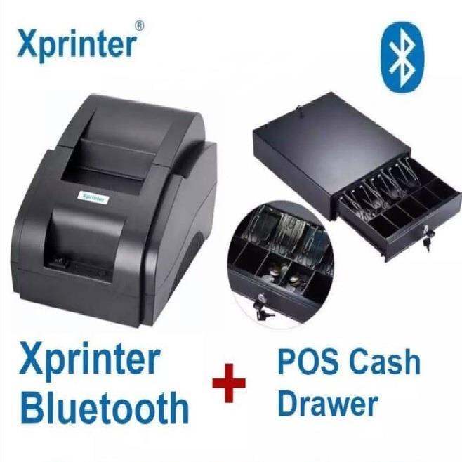 Senda POS Cash Drawer Combo Set Xprinter 58mm Thermal Cash Receipt Bluetooth USB Printer Plus ...