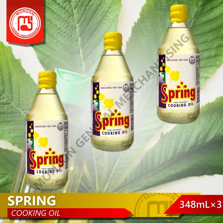 Spring Pure Coconut Cooking Oil 348mL (by 3) | Lazada PH
