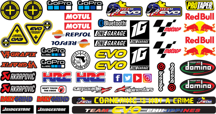 EVO HELMET VISOR STICKER DECAL SET WATERPOOF LAMINATED SCRATCHPROOF ...