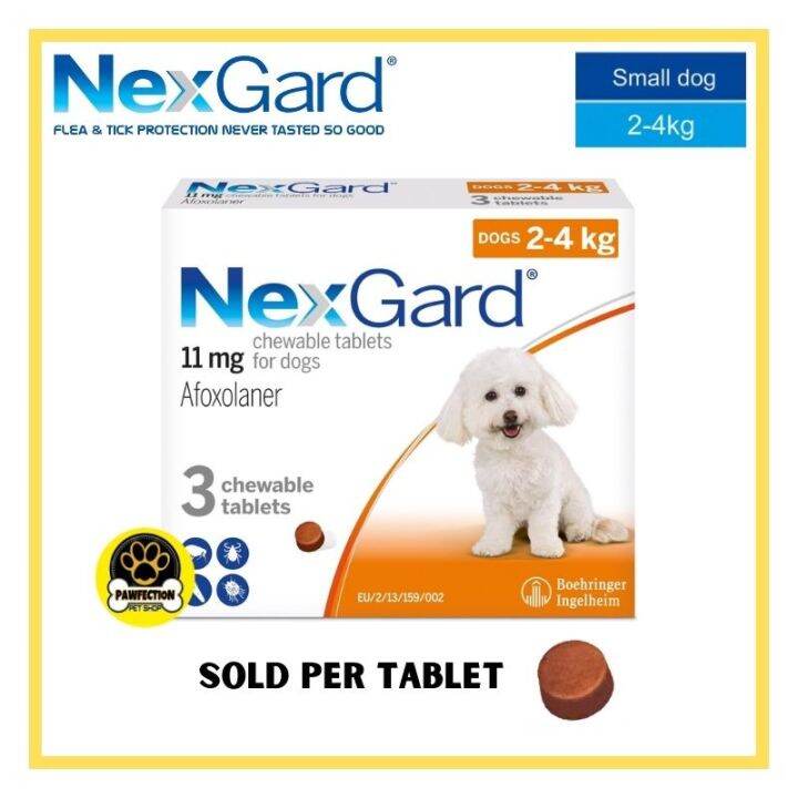 NexGard Chewables for SMALL DOG (2-4 KG) | ONE TABLET ONLY | Lazada PH