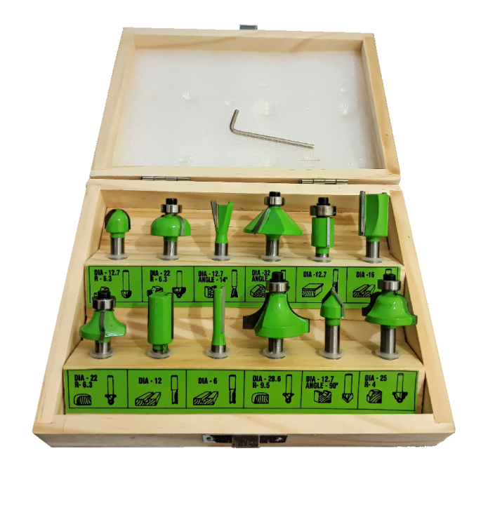 RYU Mata Profil Router 12pcs 1/4'' / Router Bits 1/4" Mata Trimmer Bit ...