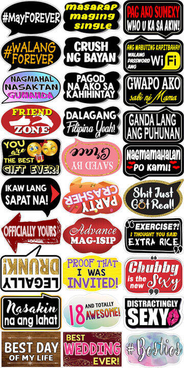 photobooth props callout 30pcs set | Lazada PH