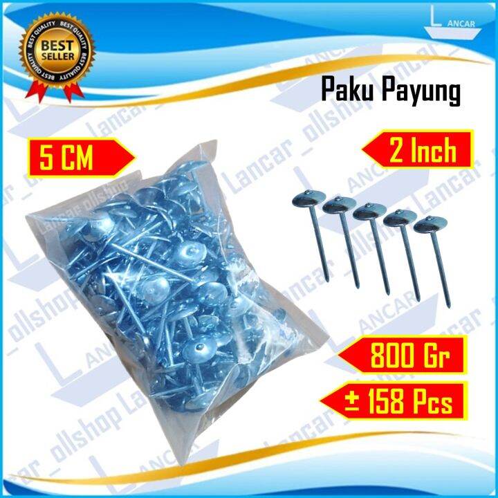 Paku Payung Seng Asbes 5 Cm 2 Inch Harga 1 Pack Atap Spandek | Lazada ...