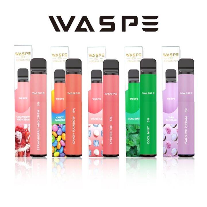 ☸ (COD)waspe Disposable Vape Pen 800 waspe Disposable Pod Device 5 SALT ...