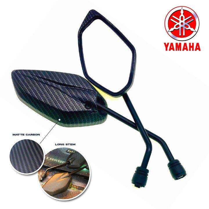 YAMAHA SNIPER 155 Carbon Side Mirror Universa Yamahal Long Stem side ...