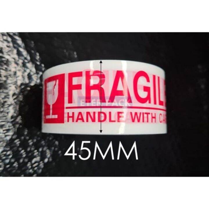 Fragile OPP Tape 50mic x 45mm x 50M Ready Stock | Lazada