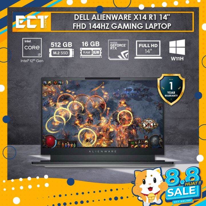 Dell Alienware X14 R1 14" FHD 144Hz Gaming Laptop (i7-12700H 4.70Ghz ...