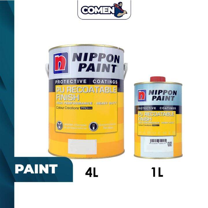 NIPPON PAINT PU Recoatable Finish Gloss 5L Epoxy Floor Tile Masonry ...