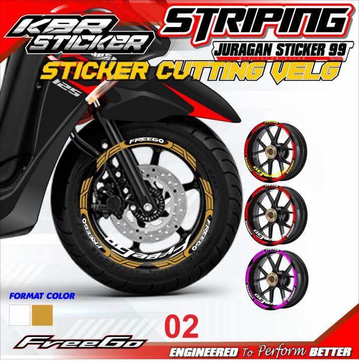 Sticker Cutting Velg FREEGO- Sticker Cutting Velg Variasi List Sticker ...
