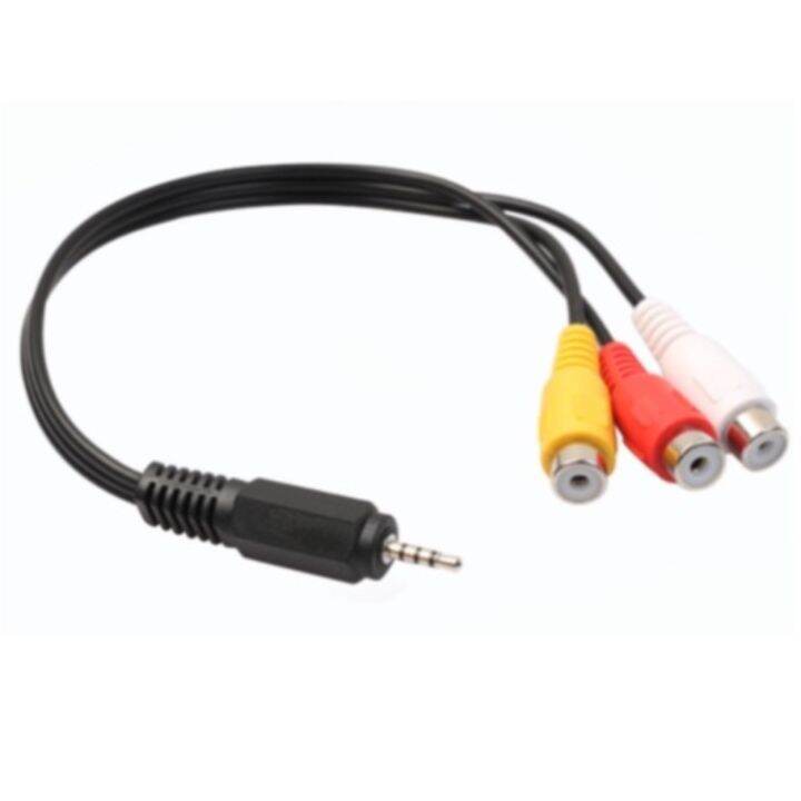 3.5mm Mini AV Male To 3 RCA Female Audio Video Cable adapter | Lazada PH