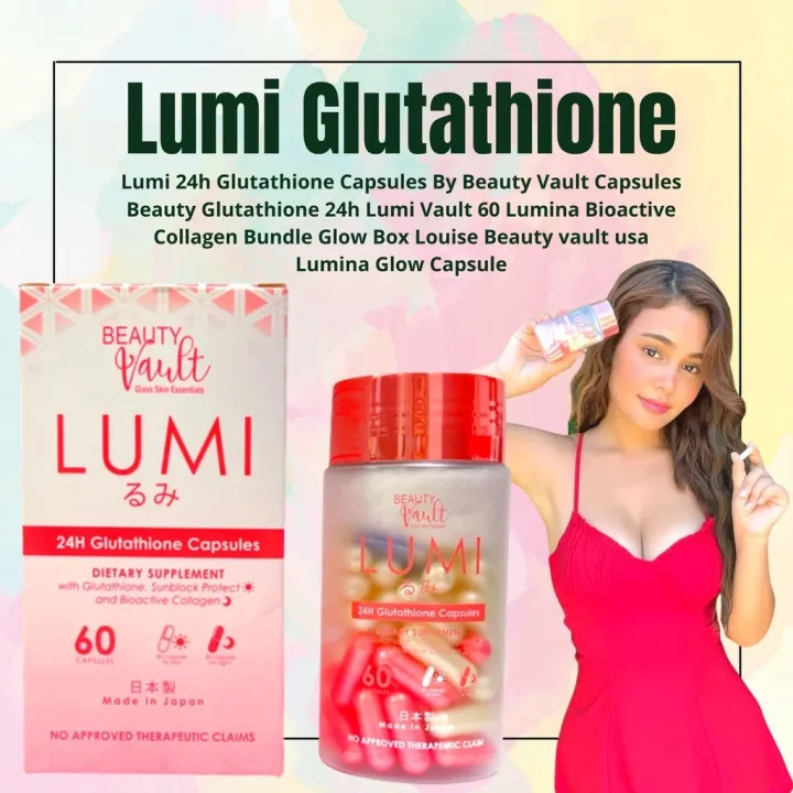 The new 2022 Original Lumi Glutathione Lumi 24h Glutathione Capsules By ...