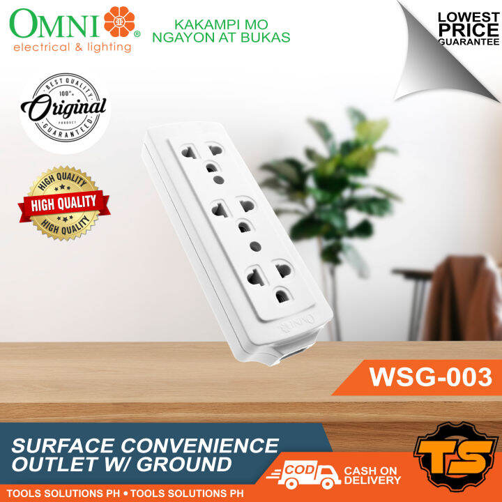 Omni Surface Convenience Outlet 3-gang with Ground 10A - WSG-003 ...
