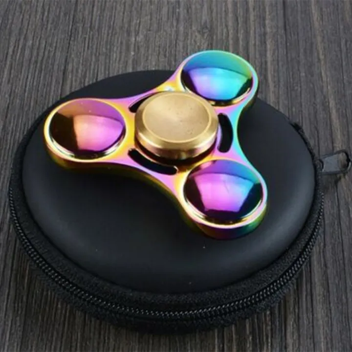 Tri-wing Rainbow Heavy Metal ADHD Fidget Spinner ผลิตภัณฑ์บรรเทาความ ...