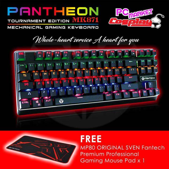 FANTECH MK871 Mechanical Keyboard 87 Key Gaming Keyboard (Blue Switches ...