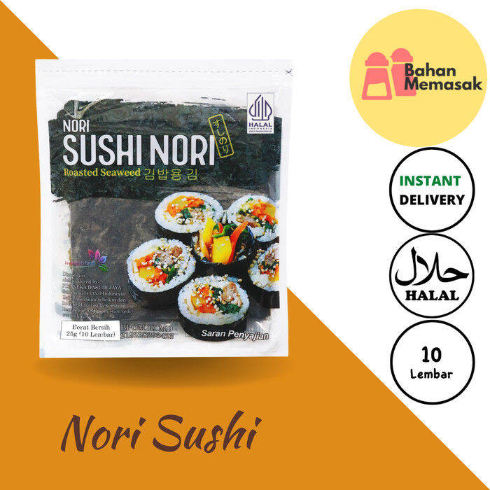 Nori Sushi Nori Seaweed Roasted Halal isi 10 lembar | Lazada Indonesia