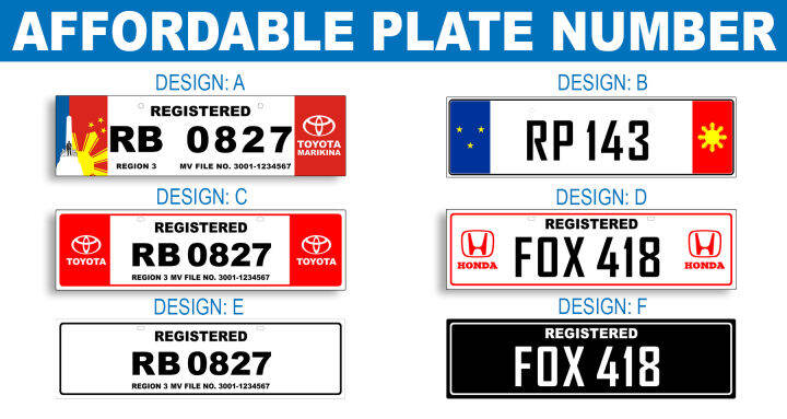 opisnijuan Customized Plate Numbers | Lazada PH