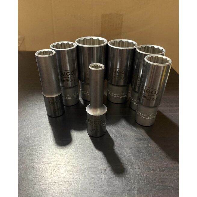 ♔AIGO Japan 12 Drive Deep socket wrench 8mm-32mm (Flower Type) Sold Per ...