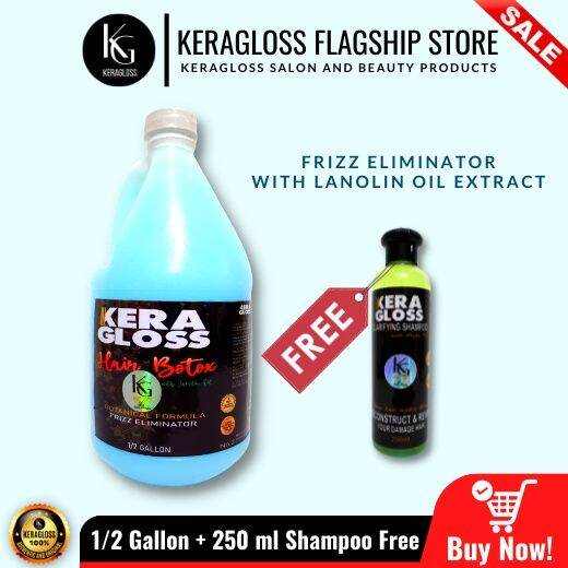 KERAGLOSS Hair Botox Botanical Formula Frizz Eliminator With Lanolin ...