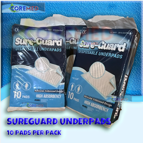 UNDERPADS - SURE-GUARD (10 pcs per pack) | Lazada PH