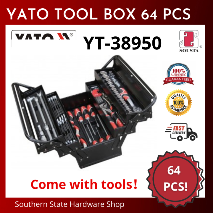 YT-38950 YATO Tool Box With Tools 64 pcs YT-38950 | Lazada