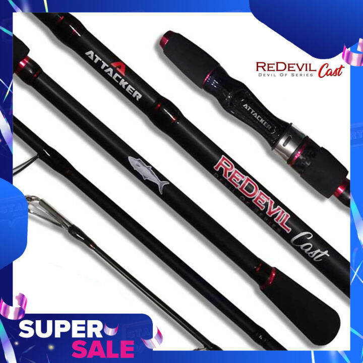 ATTACKER รุ่น REDEVIL Cast คันเบ็ดตกปลา สปินนิ่ง คันต่อโคน เหนียว ถึก ทน 7.2-8.2ฟุต เบ็ดตกปลา ...