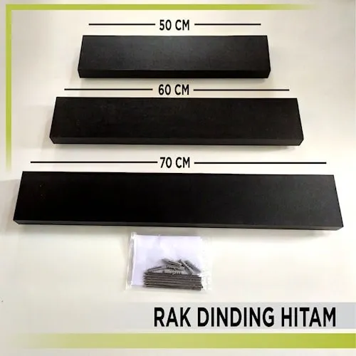 Rak Ambalan Set (3 PCS) / Hambalan dinding tempel kayu uk 70, 60, 50 cm ...