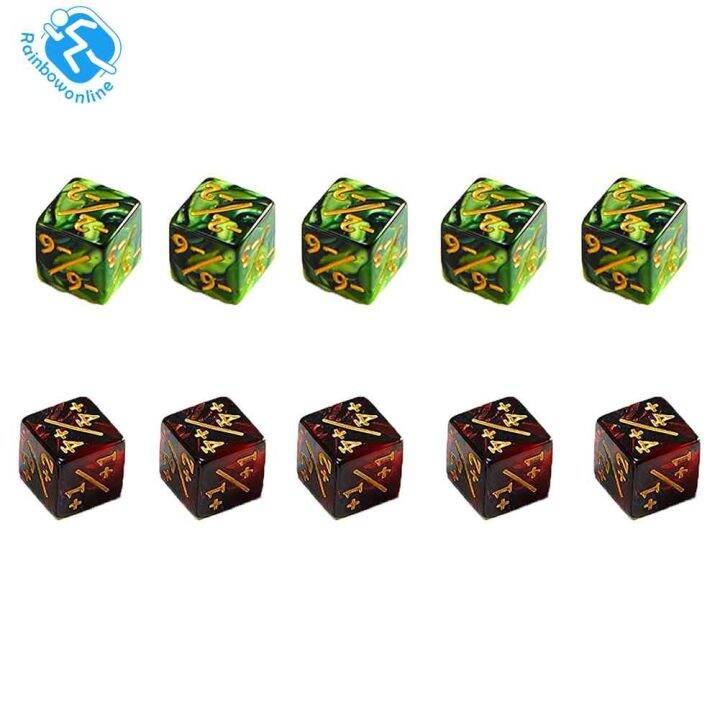 10pcs 6 Side Counting Dice +1/-1 Dice Kid Toy for Magic The Gathering ...