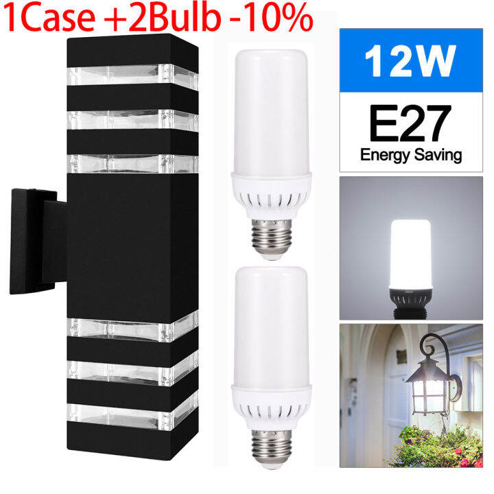 E27 Outdoor Wall Lamp Garden decoration outdoor IP65 Waterproof Double ...
