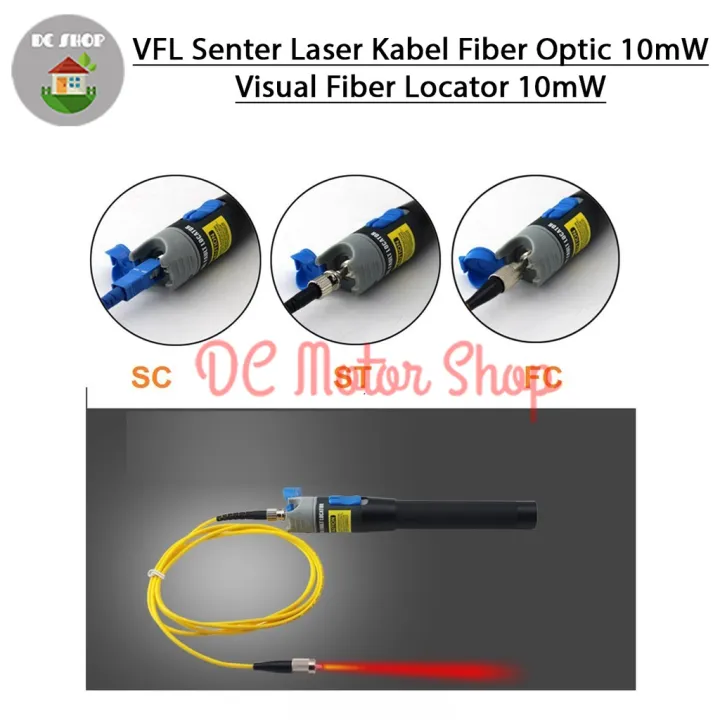 VFL Senter Laser Kabel Fiber Optic 10mW Visual Fiber Locator 10mW ...