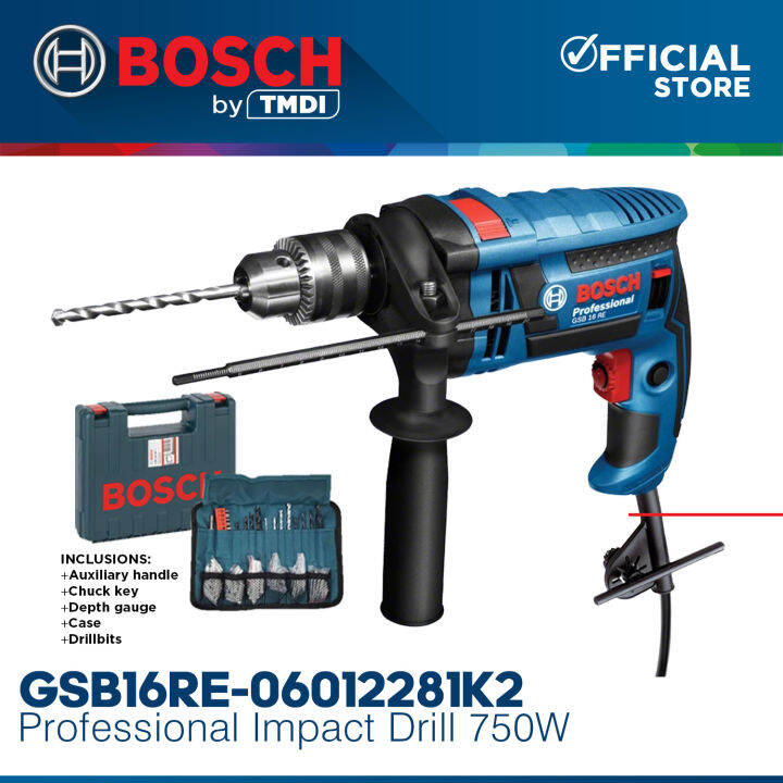 BOSCH Professional Impact Drill Driver 750W Barena for Wood Masonry ...