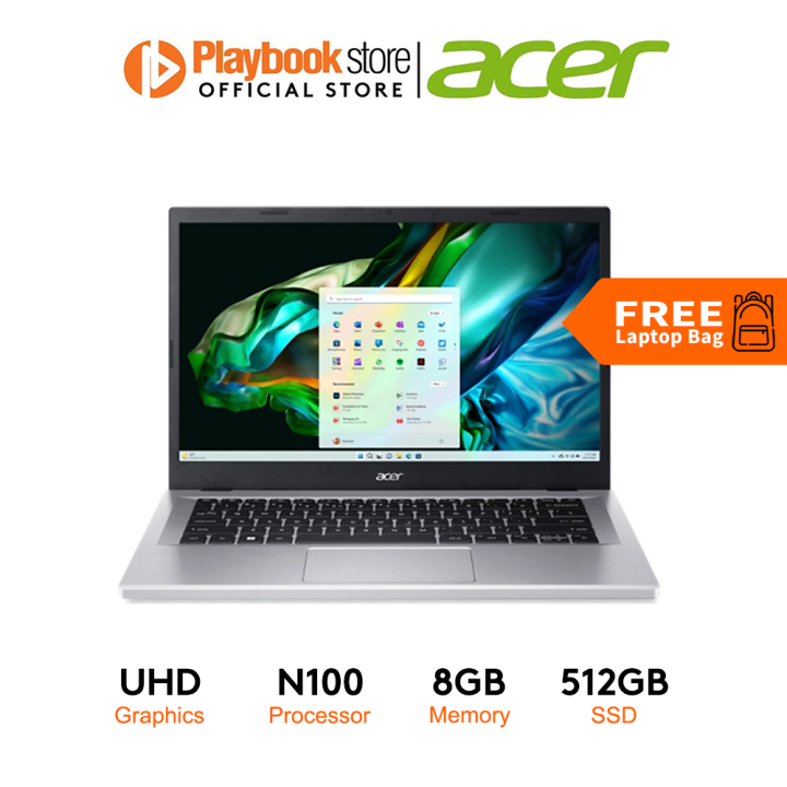 Acer Aspire 3 A314-36P-C6A6 14" FHD Intel N100 8GB LPDDR5 512GB SSD UHD ...