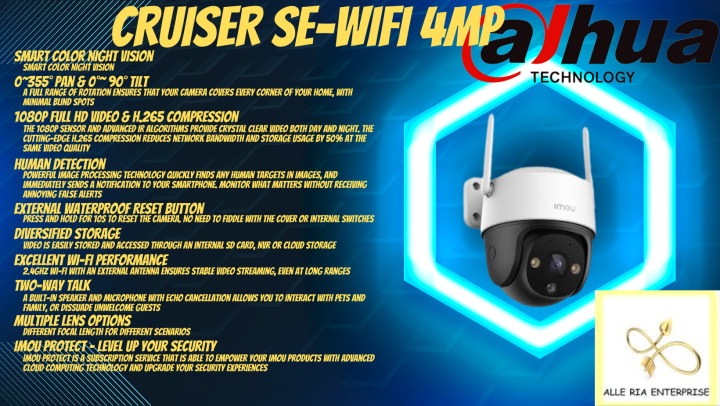 CRUISER SE-WIFI 4MP IPC-S41FN WIFI CAMERA IMOU DAHUA S41FN | Lazada PH