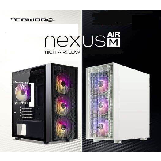 Tecware Nexus Air M PWM I ARGB Tempered Gl m-ATX Gaming Case II BTX ...